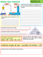 AQA KS4 GCSE Chemistry (Science) Molar Gas Volume Lesson & Activities ...