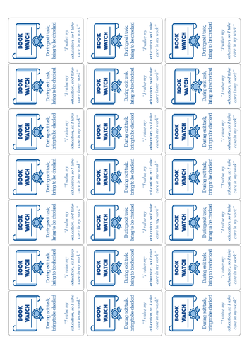 Book Watch Stickers | Teaching Resources