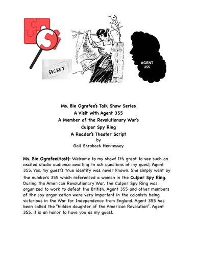 Revolutionary War: Spies- A Visit with Female Agent 355(Culper Spy Ring ...