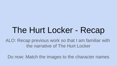 The Hurt Locker | Teaching Resources
