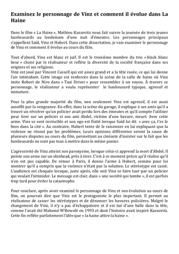 La Haine- Model Essays (10+ practice) BIG BUNDLE- A Level French ...