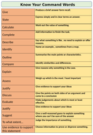 AQA 9-1 GCSE Geography Examination Command Words | Teaching Resources
