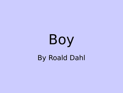Boy by Roald Dahl - questions, discussions and activities by chapter ...