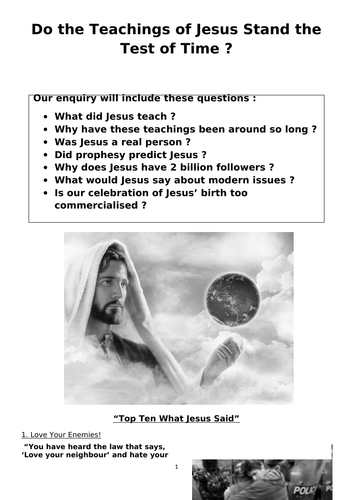 Does the teachings of Jesus stand the test of time ? Religious ...