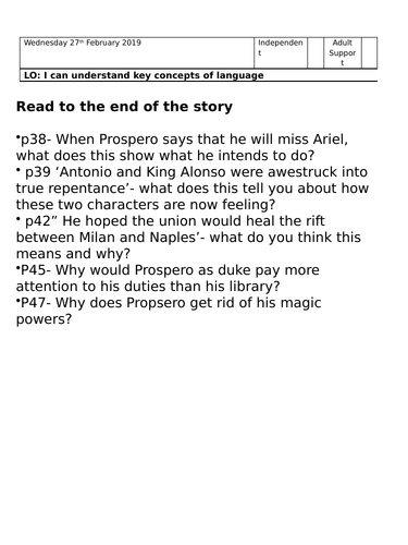 The Tempest - Guided Reading - William Shakespeare - Marcia Williams ...