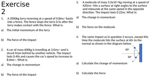 A Level Physics Force and Momentum 2: Force and Momentum | Teaching ...