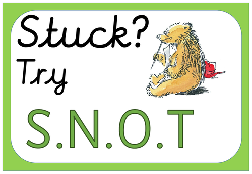 SNOT (Self, Neighbour, Other, Teacher) Posters | Teaching Resources