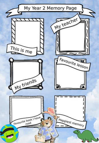 Editable Memory Page | Teaching Resources