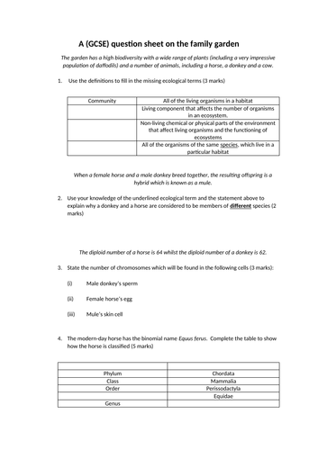 OCR Gateway GCSE Biology A Paper 2 REVISION (Topics B4 - B6) | Teaching ...