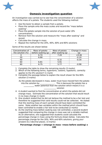 OCR Gateway GCSE Biology A Paper 1 REVISION (Topics B1 - B3) | Teaching ...