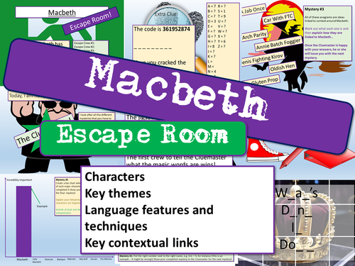 Macbeth Escape Room | Teaching Resources