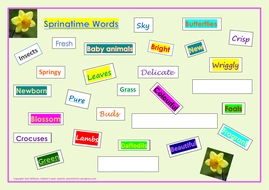 Spring Word Bank | Teaching Resources