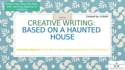 Creative Writing - with model answers | Teaching Resources