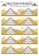 FRACTION PYRAMIDS (3 rows) - Number Pyramids but with fractions ...
