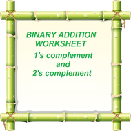 Binary 1's and 2's complement Worksheet | Teaching Resources