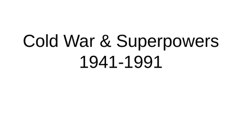 GCSE HISTORY Superpowers & The Cold War Revision Quizzes Booklet for ...