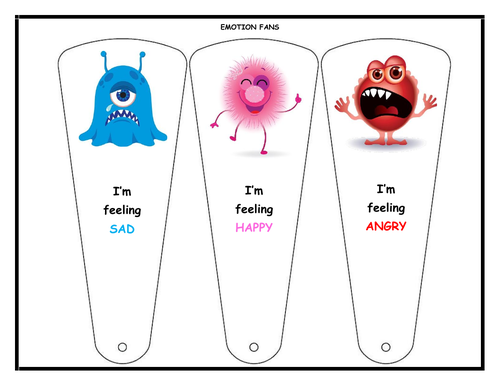 Feelings & Emotions - Worksheets, PowerPoint & Emotion Fans | Teaching ...