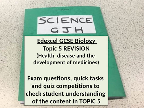 Edexcel Gcse Biology Topic 5 Revision Health Disease And The