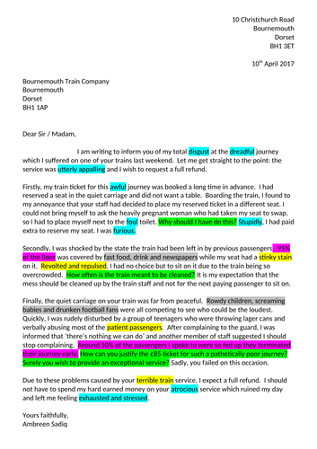 Writing a letter of complaint - Functional Skills English | Teaching ...