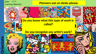 Art and Design - Pop Art Scheme of Work by Lewy1983 | Teaching Resources