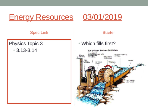 KS3 Year 7 Energy Scheme of Work | Teaching Resources