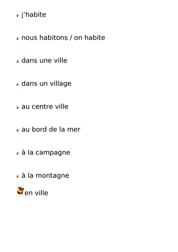 En ville/ in my town | Teaching Resources