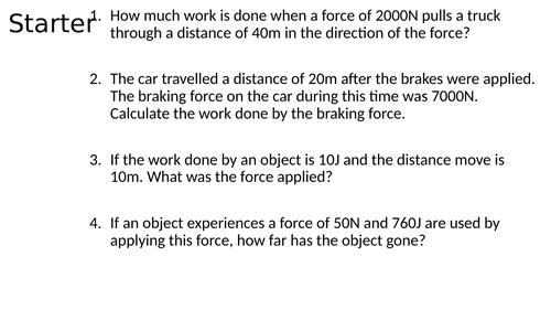 A Level Physics Work, Energy and Power 2: Kinetic and Potential Energy ...