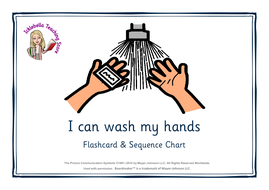 washing hands visual support flashcards & sequence chart | Teaching ...