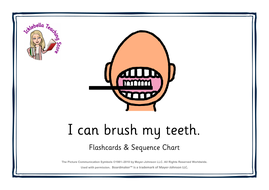 brushing teeth visual support flashcards & sequence chart | Teaching ...