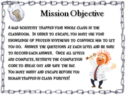 Protein Synthesis and Gene Regulation Activity: AP Biology Escape Room ...