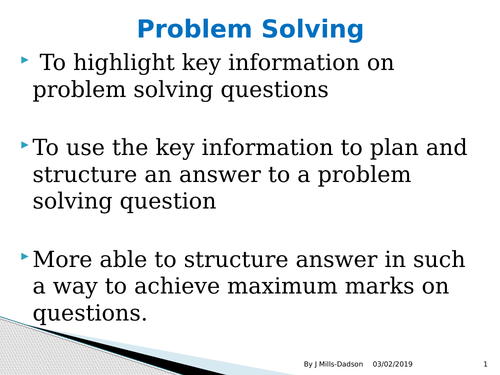 Problem Solving | Teaching Resources