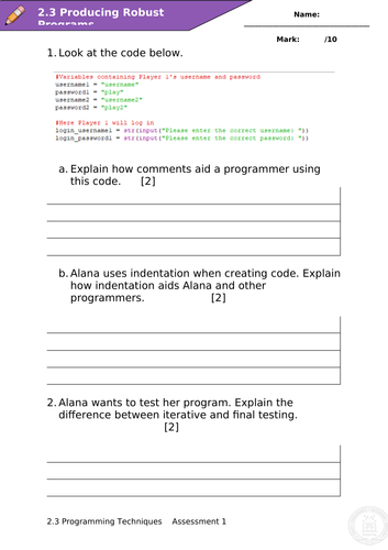 Paper 2 Mini Assessments w/Feedback | Teaching Resources