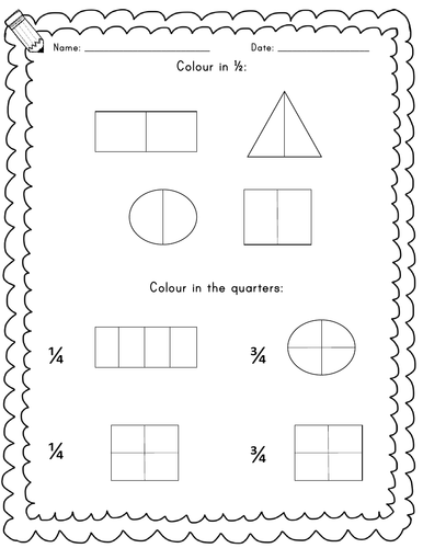 Year 1 Fractions - halves and quarters | Teaching Resources