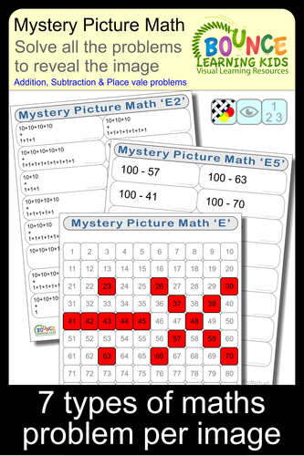 Mystery Picture Maths E: solve the maths problems to reveal the image ...
