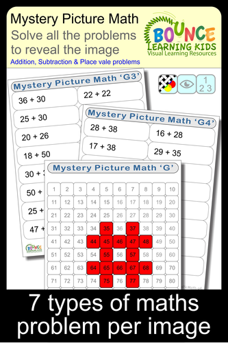 Mystery Picture Maths G: solve the maths problems to reveal the image ...
