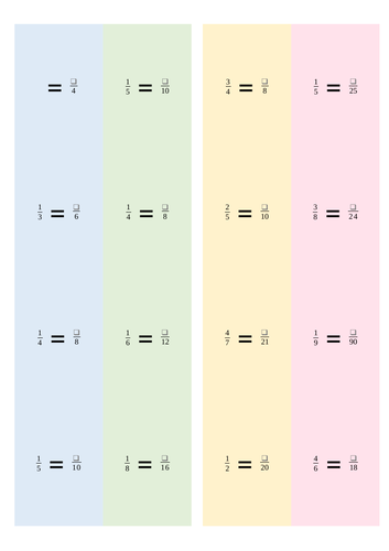Year 4 - Finding equivalent fractions | Teaching Resources Year 4 - Finding equivalent fractions | Teaching Resources