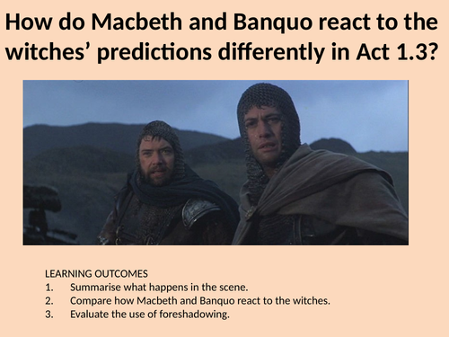 Macbeth Act 1 Scene 3: How do Macbeth and Banquo react differently to ...