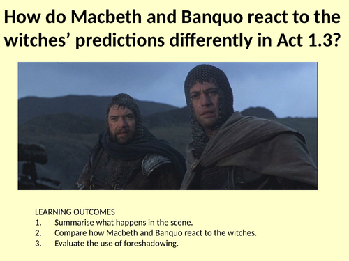 Macbeth Act 1 Scene 3: How do Macbeth and Banquo react differently to ...