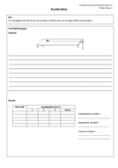 Acceleration Required Practical AQA GCSE Science | Teaching Resources