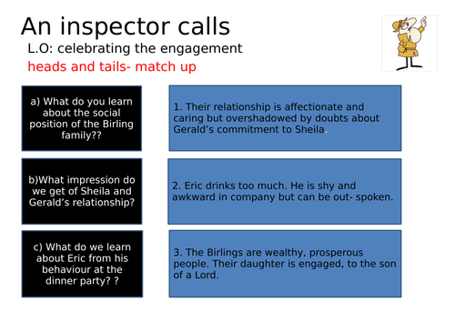 An INSPECTOR CALLS-PLOT | Teaching Resources