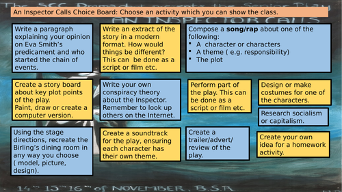 An INSPECTOR CALLS-PLOT | Teaching Resources