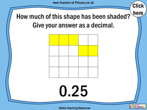 Halves, Quarters and Three Quarters as Decimals - Year 4 | Teaching ...