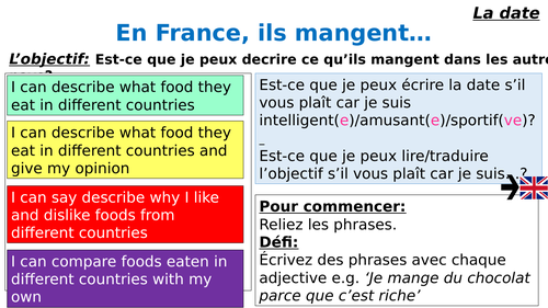 French Food and Drink Unit of Work | Teaching Resources