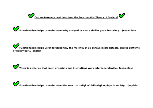 Functionalism 7/8 - Evaluation: Examples of Dysfunction (AQA GCSE / AS ...