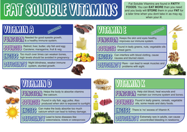 Fat Soluble Vitamins - Food & Nutrition Poster | Teaching Resources