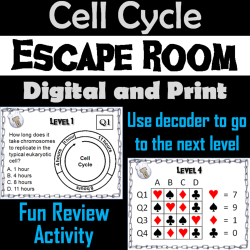 AP Biology Escape Room Science: Genetics, Heredity, Mitosis, Meiosis ...