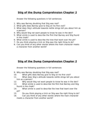 Stig of the Dump Reading comprehension questions | Teaching Resources