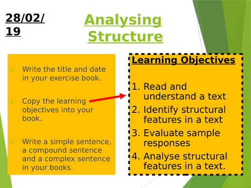Revising structure for GCSE English Language | Teaching Resources