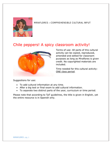 Spanish culture - Chili peppers - a spicy classroom activity | Teaching ...