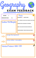 Whole-Class Geography Exam Feedback Sheet by kstrick92 | Teaching Resources